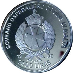 Maltese Silver 2500 Liras "Marine Life" 1999 | coinscatalog.NET