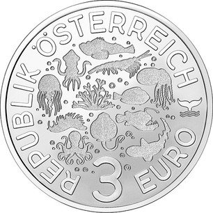 Moneda Austriaca 3 Euros "Mauve Stinger" 2024 | coinscatalog.NET