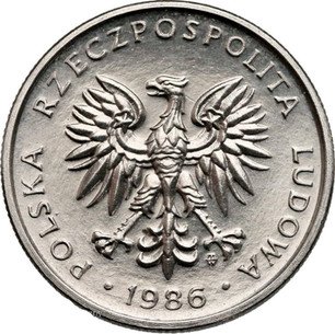 Polish Nickel 50 Groszy "Circulation Coin Trial Strike" 1986 KM# Pr527 ...