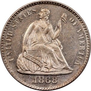 USA 10 Cents "Dime Pattern" 1868 | coinscatalog.NET