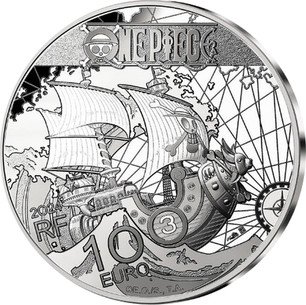French Silver 10 Euro "One Piece. 25th Anniversary of the Broadcast of ...
