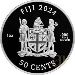 Fijian 1 Oz Silver 50 Cents "Cats on Grass" 2024 | coinscatalog.NET
