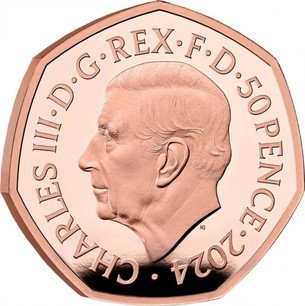 50 Pence de Oro de Gran Bretaña "80º Aniversario del Día D" 2024 ...