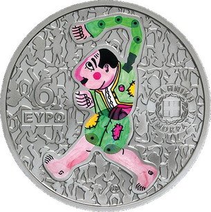 Greek Silver 6 Euro "100 Years from the Birth of Evgenios Spatharis ...