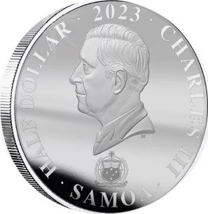 Samoan Silver plated Copper Half Dollar "History of NASA. Apollo 11 ...