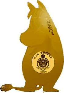 Niuean Gold One Dollar "Moomin. Snorkmaiden" 2024 | coinscatalog.NET