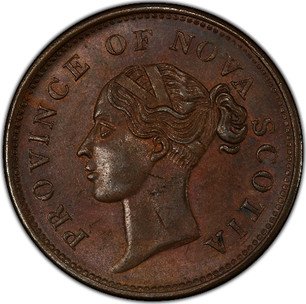 Canadian One Penny "Victoria" 1843 | coinscatalog.NET