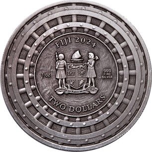 Fijian 1 Oz Silver Two Dollars "Coin Vault" 2024 | coinscatalog.NET
