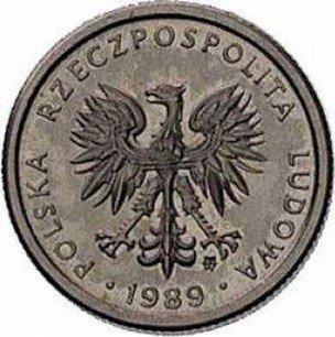 Polish Nickel 1 Zloty "Circulation Coin. Trial Strike" 1989 ...