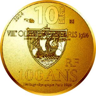 French Gold 10 Euro "Paavo Nurmi" 2024 | coinscatalog.NET