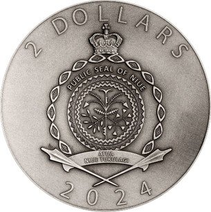Niuean Silver 2 Dollars "Treasures of Ancient Civilizations. Karnak ...