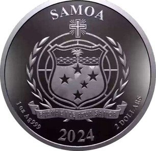 Samoan 1 Oz Silver 2 Dollars "USA Morgan Union Dollar" 2024 ...