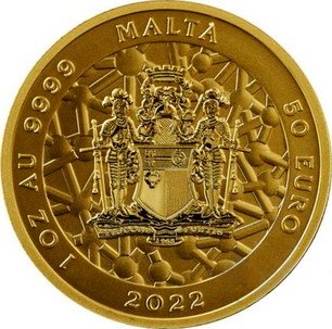 Maltese 1 Oz Gold 50 Euro "Stanislaw Lem. Solaris" 2022 | coinscatalog.NET
