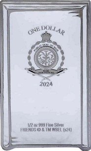 Niuean 1/2 Oz Silver One Dollar "Friends 30th Anniversary. The Purple ...