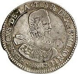 French Silver 1/2 ECU "Principality of Sedan" 1614-1615 | coinscatalog.NET