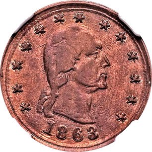 USA 1 Cent "Token. No Compromise with Traitors" 1863 | coinscatalog.NET