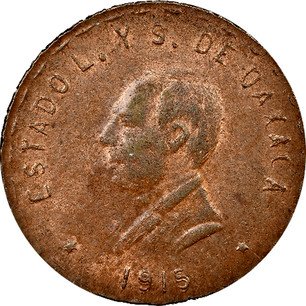 Mexican 5 Centavos "Provisional Government. Short Unfinished Truncation ...