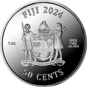 Fijian 1 Oz Silver 50 Cents "Robocop. Police Car. Colored" 2024 ...