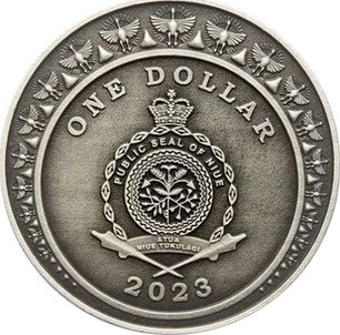 Niuean Silver One Dollar "Alphonse Mucha. Coin 5 of 5" 2023 ...