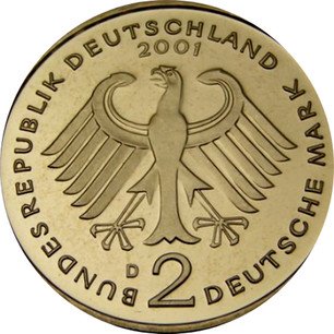 German Copper-Nickel plated Nickel 2 Mark Federal Republic / Standard ...