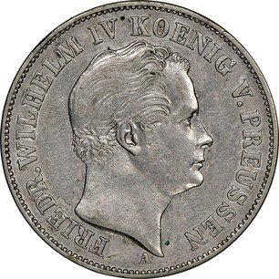 German Silver Thaler Kingdom / Regular Coinage 1842-1852 KM# 445 ...