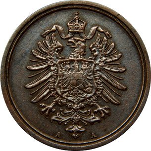 German Copper Pfennig Standard Coinage 1873-1889 KM# 1 | coinscatalog.NET