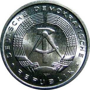 German Aluminum Pfennig Democratic Republic / Standard Coinage 1977 ...