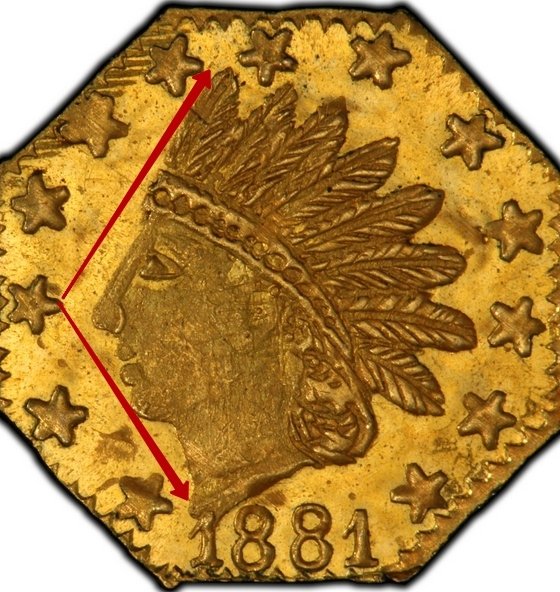 USA Gold 1/4 Dollar "Indian Head (Octagonal)" 1852-1881 coin value KM ...