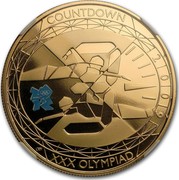 Great Britain Gold Five Pounds "Olympic Countdown" 2009 KM# 1121b ...