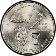 USA Quarter Dollar "Guam" 2009 coin value KM# 447 | coinscatalog.NET
