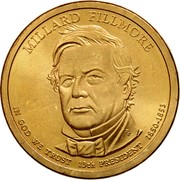USA $1 "Millard Fillmore" 2010 coin value KM# 475 | coinscatalog.NET