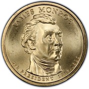 USA $1 "James Monroe" 2008 coin value KM# 426 | coinscatalog.NET
