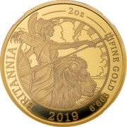 Great Britain 2 Oz Gold 200 Pounds "Britannia" 2019 | coinscatalog.NET