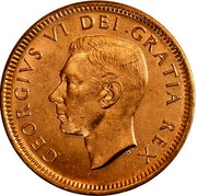 Canadian Cent "George VI" 1948-1952 coin value KM# 41 | coinscatalog.NET
