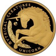 Australian 1 Oz Gold 100 Dollars "Unicorn" 2021 | coinscatalog.NET