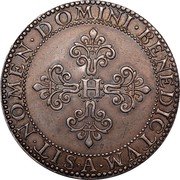 French Silver 1 Franc "Henri IV. Quadruple Piedfort" 1607 KM# P7 ...