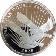 Cook Islands 3 Oz Silver 20 Dollars "American Double Eagle" 2020 ...
