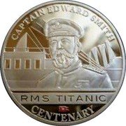 Cook Islands Copper-Nickel 1 Dollar "RMS Titanic Centenary. Captain ...