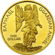 Cook Islands 1/20 Oz Gold One Dollar "Elizabeth II Archangel Raphael ...
